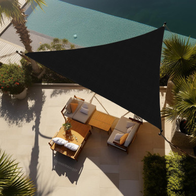 Shade&Beyond Custom Size 5'x5'x7.1' Sun Shade Sail Triangle, UV Block ...