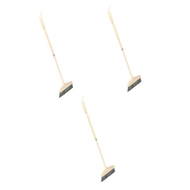DOITOOL 3pcs Wooden Long Handle Broom Heavy Duty Broom Anti-Static ...