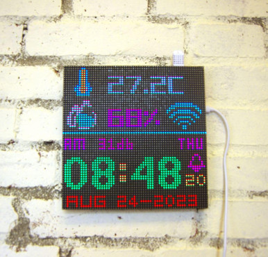 HandsMagic Digital Clock NTP Temperature and Humidity Colorful LED ...