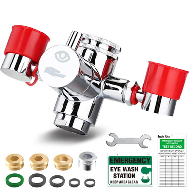 Eye Wash Kit - Faucet Mounted Emergency Eye Wash Station Sink ...
