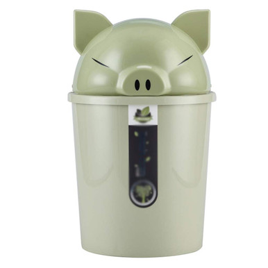 MYBA Trash Can Trash Can Creative Piggy Cartoon Garbage Bin Household ...