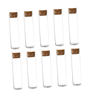 ABOOFAN 30 pcs storage bottle glass tubes with cork tops mini bottles ...