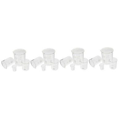 iplusmile 16 Pcs Glass Beaker Measuring Jug Glass Graduated Beaker ...