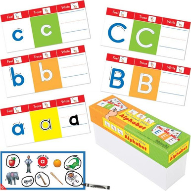 Really Good Stuff Feel, Trace and Write Alphabet Cards and Dry Erase ...