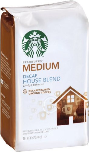 Starbucks Decaf Ground Coffee, House Blend, Medium Roast, Decaffeinated ...