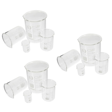 GLEAVI 12 Pcs Glass Beaker Beakers 10ml Beaker Measuring Beaker Liquid ...