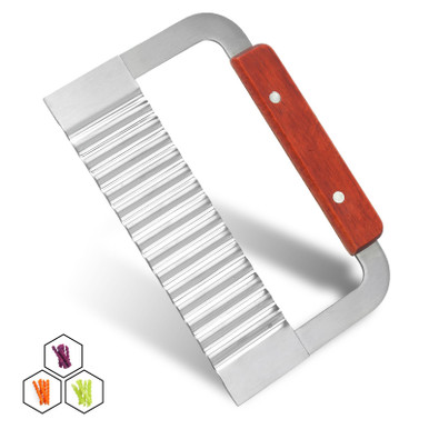 1 Pack Wavy Crinkle Cutter, Stainless Steel Blade Potato Chopping Knife ...