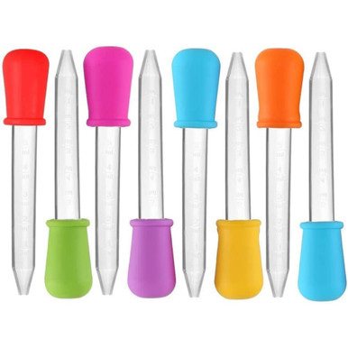 KUYYFDS Set of 8 5ml Silicone Liquid Droppers with Bulb Tip for ...