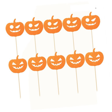 Holibanna 10pcs Halloween Food Toothpicks Black Trim Halloween Theme ...