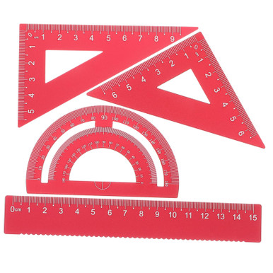 FUNOMOCYA 1 Set 4PCS Suits for Kids Protractor for Geometry Metal ...
