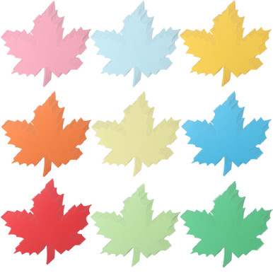 153 Pcs Paper Leaf Cutouts for Bulletin Board, Fall Maple Leaves ...