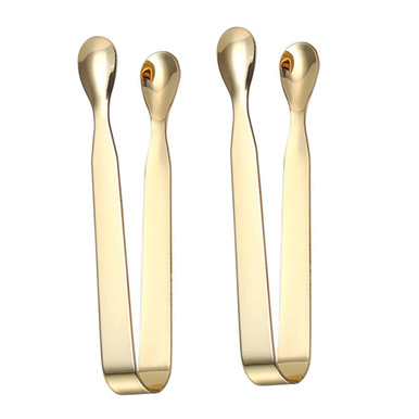 LABRIMP 2pcs Cube Sugar Tong Ice Clip Bread Tongs Small Tea Party Tongs ...