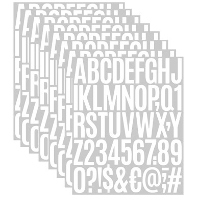 8 Sheets Self Adhesive Vinyl Letters Numbers Kit, Mailbox Numbers ...