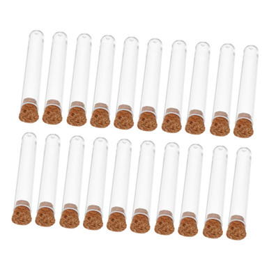 SOLUSTRE 40pcs Wooden Plug Test Tube Polypropylene Test Tubes Test ...