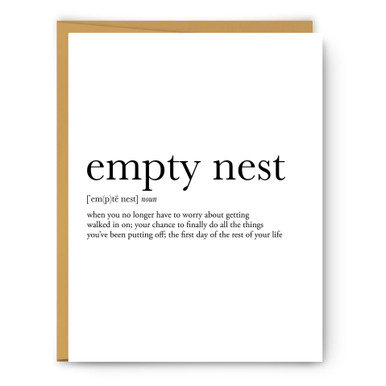 EMPTY NEST definition - Unframed art print poster or greeting card ...