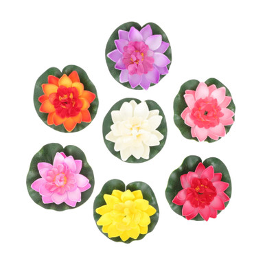 ABOOFAN 7pcs Artificial Lotus Artificial Lily Pads for Ponds Eva ...