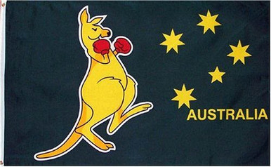 Aussie Australia Australian Boxing Kangaroo Flag Super Poly 3X5 3Ft X ...
