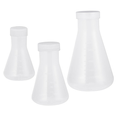 3Pcs Glass Beaker Measuring Cup Test Tube Triangle Scale Beaker conical ...