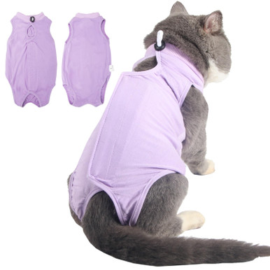 Kodervo Cat Surgery Recovery Suit, Kitten Surgical Full Bodysuit for ...