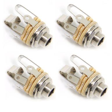 Ancable 4 Pack 1/4" Stereo Female Jack - 6.35mm TRS Panel Mount Socket ...