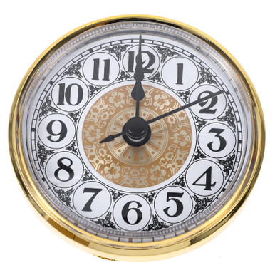 KONTONTY Mini Vintage Clock Insert Component Round Little Clock Rome ...