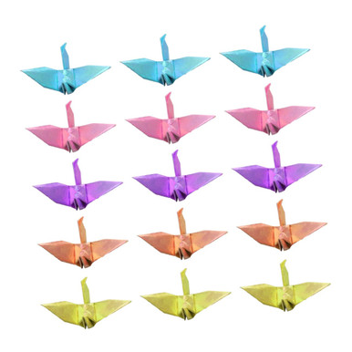 KJHBV 100pcs Origami Paper Cranes Dining Table Decor Pre-folded Paper ...