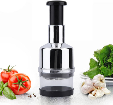 Cutycaty Hand Pressure Onion Chopper, Stainless Steel Handheld Food ...