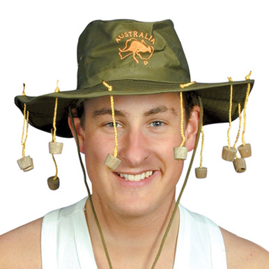 Henbrandt Adults Australian Kangaroo Aussie Outback Hat With Corks for ...