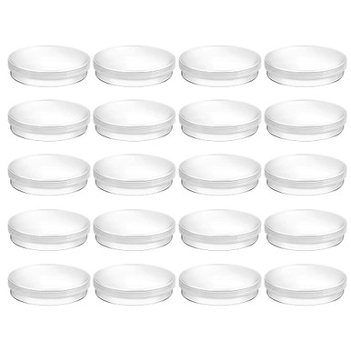 20pcs Petri Dish Glass Container with Lid Terrariums Sample Small ...