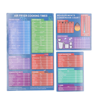 3 Pack Air Fryer Cheat Sheet Magnetic Chart, Fryer Cooking Times and ...
