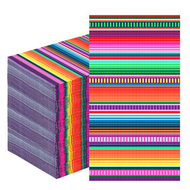50 Pack Mexican Fiesta Guest Napkins Mexican Themed Colorful Disposable ...