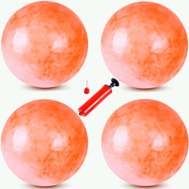ZHANGBY 4 Pcs 9 Inch Inflatable Balls for Kids & 1 Hand Pump, Bouncy ...
