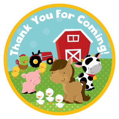 Farm Animals Thank You Sticker Labels by Adore By Nat - Boys Girls ...