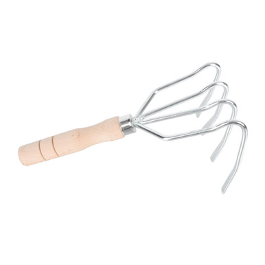 GANAZONO 1Pc Four-Tooth rake Garden Soil Tiller rake for Leaves Grass ...