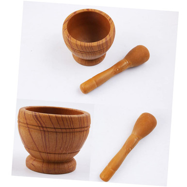 Mortar Bowl Kitchen Mortar Wood Kitchen Tools Empty Magnetic Palette ...