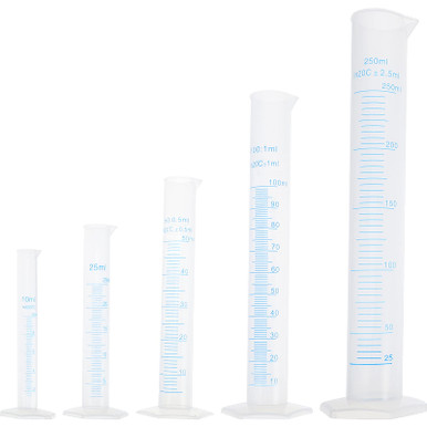 Baluue 5pcs Graduated Cylinder Plastic Cylinder for Laboratory Lab Test ...
