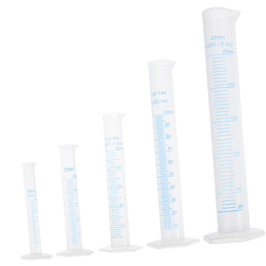 5pcs Graduated Cylinder Plastic Tubes Measuring Test Tube School Test ...