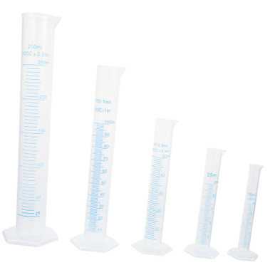 5pcs Graduated Cylinder Plastic Measuring Tubes Glass Measuring ...