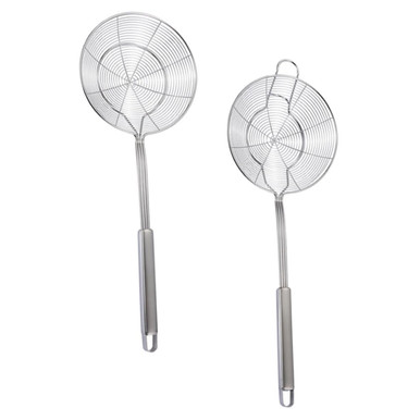 DEARMAMY 2pcs Stainless Steel Drain Fat Separator Spider Strainer Spoon ...