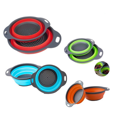 Ciieeo 2pcs Foldable Strainer Silicone Strainer Pasta Strainer Pot ...