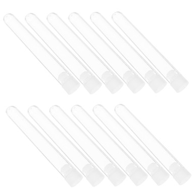 CIYODO 50pcs Scientific Sample Tubes Test Tube Shot Plastic Flat Test ...