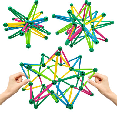 The Dreidel Company 12" Collapsible Ball, Multicolored Expandable and ...