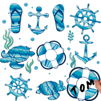 26pcs Cruise Door Decorations Magnetic Turtle Car Magnets, Flip Flop ...