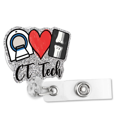 Sixrip CT Tech Retractable Glitter Irregular Badge Reel with Alligator ...