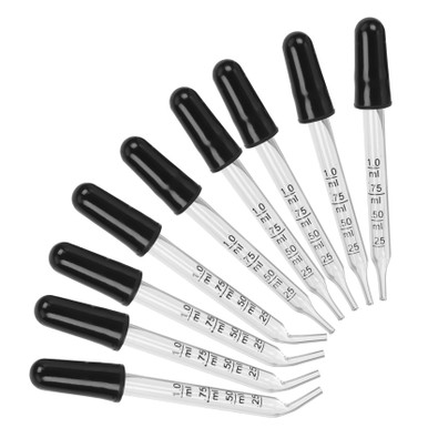 SOLUSTRE 20 Pcs Glass Graduated Dropper Eye Droppers Straight Tip Glass ...