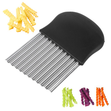 Potato Crinkle Cutter, Stainless Steel Corrugated Knife Potato Chipper ...