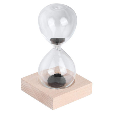 Magnetic Hourglass Sand Timer 30 Seconds Sand Clock with Black Magnet ...
