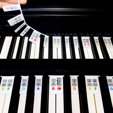 Misopily Removable Piano Keyboard Note Labels, 88-Key Full Size ...