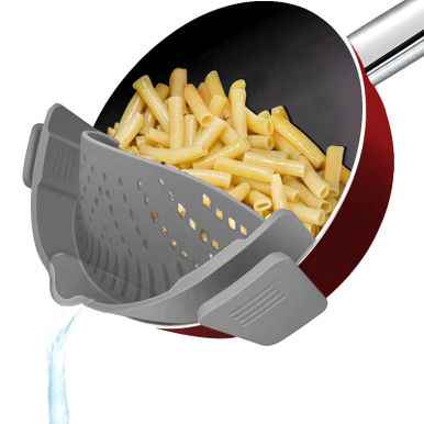 VHODVOK Clip-On Strainer Silicone for All Pots ?Collapsible Colander ...