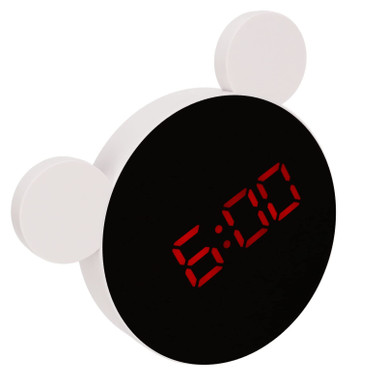 CHICIRIS Mirror Clock, Mice Ear Shape Night Mode Cute Look LED Mirror ...